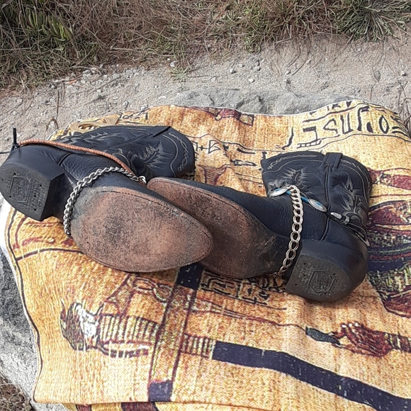 Holy Mountaineering Customs | Accessories | Custom Leather Metal Boot ...